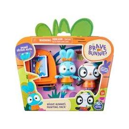 Spin Master Brave Bunnies - Malen mit Boo Hase und Panda, Spielfigur mit 2 Actionfiguren und 1 Leinwand als Zubeh&ouml;r, Spielzeug f&uuml;r Kinder ab 3 Jahren, Basic Figuren Set