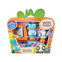 Spin Master Brave Bunnies - Malen mit Boo Hase und Panda, Spielfigur mit 2 Actionfiguren und 1 Leinwand als Zubehör, Spielzeug für Kinder ab 3 Jahren, Basic Figuren Set