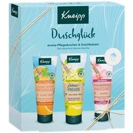 Kneipp Pflege Duschpflege Duschglück Geschenkset Aroma Pflegedusche Gute Laune 75 ml + Cremedusche Hautzarte Verwöhnung 75 ml + Aroma-Pflegedusche Lebensfreude 75 ml