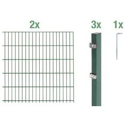 GAH Alberts Alberts Doppelstabmatten-Grundset 4 m 200 x 160 cm 6/5/6 grün