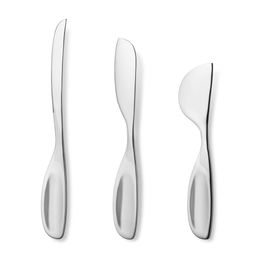 Georg Jensen - Alfredo Käsemesser-Set (3tlg.), Edelstahl poliert