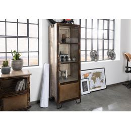 Vitrine Mango 60x40x180 braun lackiert HEAVY INDUSTRY #240