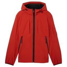 Tom Tailor Herren Softshell-Jacke, rot, Uni, Gr. XL