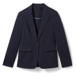Tom Tailor Damen Blazer mit recyceltem Polyester, blau, Uni, Gr. 36