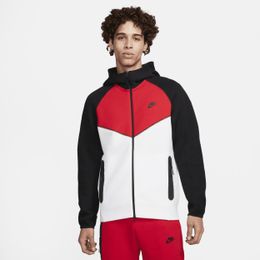 Nike Sportswear Tech Fleece Windrunner Herren-Hoodie mit durchgehendem Reißverschluss - Weiß