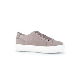 Gabor Leder-Sneakers in Taupe - 39