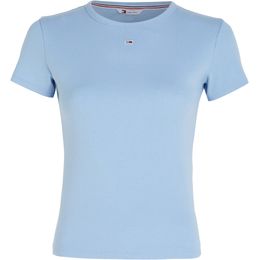Tommy Jeans T-Shirt, Logo-Stickerei, für Damen, blau, XL