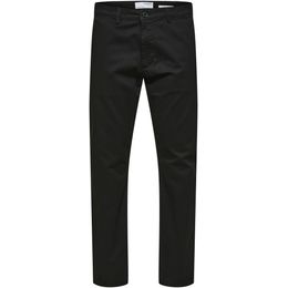 Chinohose Selected Homme "SLH175-SLIM NEW MILES FLEX PANT NOOS" Gr. 30, Länge 34, schwarz (black) Herren Hosen Business