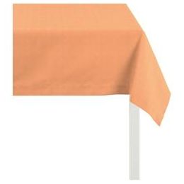 Tischdecke Apelt "3944 UNI BASIC" Gr. 2, orange, B:140cm L:250cm, Baumwolle, Tischdecken