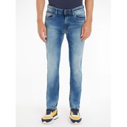 Slim-fit-Jeans Tommy Jeans "SLIM SCANTON" Gr. 36, Länge 32, blau (wilson light blue stretch) Herren Jeans Slim Fit