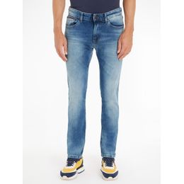 Slim-fit-Jeans Tommy Jeans "SLIM SCANTON" Gr. 32, Länge 32, blau (wilson light blue stretch) Herren Jeans Slim Fit Bestseller
