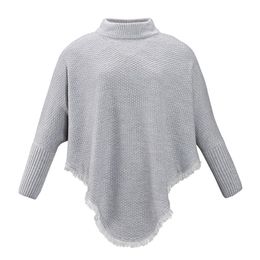 Poncho "Lena" (Farbe: grau melange)