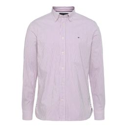 Langarmhemd Tommy Hilfiger "FLEX MULTI STRIPE RF SHIRT" Gr. M, N-Gr, pink Herren Hemden Langarm