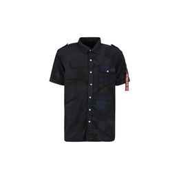 T-Shirt Alpha Industries "ALPHA Men - T-Shirts Camo Shirt S" Gr. L, schwarz (black camo) Herren Shirts T-Shirts