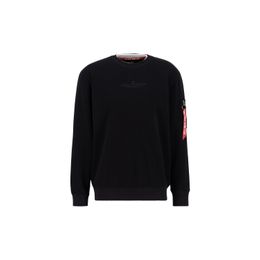 Sweater Alpha Industries "ALPHA Men - Sweatshirts Double Layer Sweater" Gr. L, schwarz (black) Herren Sweatshirts