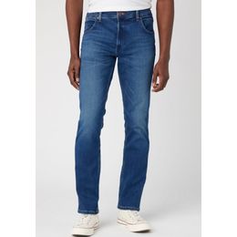 Stretch-Jeans Wrangler "Greensboro" Gr. 34, Länge 32, blau (verve) Herren Jeans Stretch Regular Straight fit