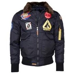 Bomberjacke Top Gun "TG20202013" Gr. 50 (M), blau (navy) Herren Jacken