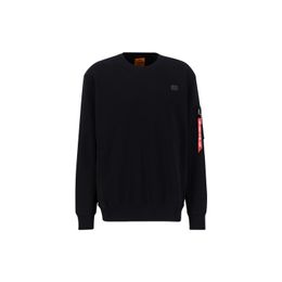 Sweater Alpha Industries "ALPHA Men - Sweatshirts X-Fit Label Sweater" Gr. L, schwarz (black) Herren Sweatshirts