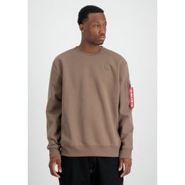 Sweater Alpha Industries "ALPHA Men - Sweatshirts X-Fit Label Sweater" Gr. L, grau (taupe) Herren Sweatshirts