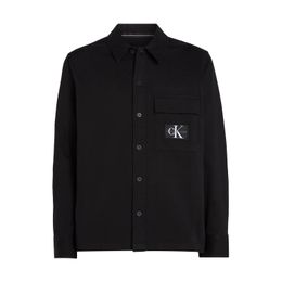 Langarmhemd Calvin Klein Jeans "UTILITY SHIRT" Gr. M, N-Gr, schwarz (ck black) Herren Hemden Langarm