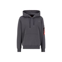 Hoodie Alpha Industries "ALPHA Men - Hoodies X-Fit Label Hoody II" Gr. L, grau (vintage grey) Herren Sweatshirts