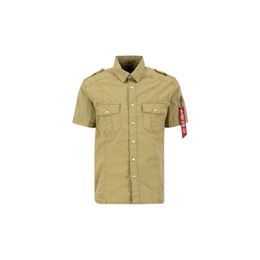 T-Shirt Alpha Industries "ALPHA Men - T-Shirts Basic Shirt Slim S" Gr. L, grün (sage, green) Herren Shirts T-Shirts