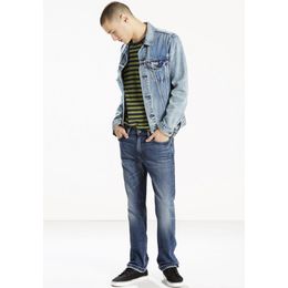 Levi's 5-Pocket-Jeans LEVI'S "513 SLIM STRAIGHT" Gr. 32, Länge 34, blau (emgee) Herren Jeans 5-Pocket-Jeans