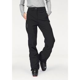 Skihose Polarino Gr. 36, N-Gr, schwarz (schwarz (skihose aus nachhaltigem material)) Damen Hosen Wintersporthosen