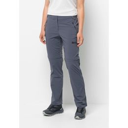 Zip-off-Hose Jack Wolfskin "GLASTAL ZIP OFF PANTS W" Gr. 34, Normalgrößen, grau (dolphin) Damen Hosen Wanderhosen