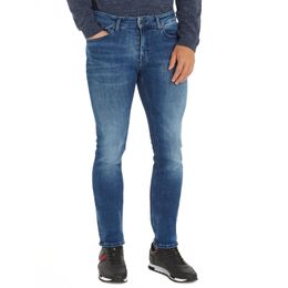 Slim-fit-Jeans Tommy Jeans "SCANTON SLIM" Gr. 32, Länge 36, blau (jacob mid blue stretch) Herren Jeans Slim Fit