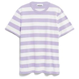 armedangels - Bahaar Stripes - T-Shirt Gr XL weiß/lila