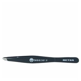 better Beter Pinzette Tweezers Magnetic Slanted Tip Black