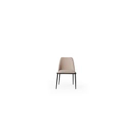 JVmoebel Polsterstuhl Designer Beige Stuhl Einsitzer Esszimmer Textilstühle Exklusive (1 St)
