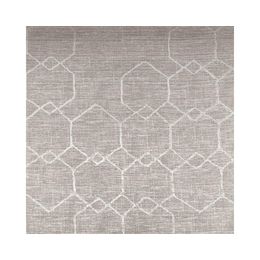 SCHÖNER LEBEN. SCHÖNER LEBEN. Stoff Vorhangstoff Dekostoff Jacquard Hexagon grau 154cm Breite