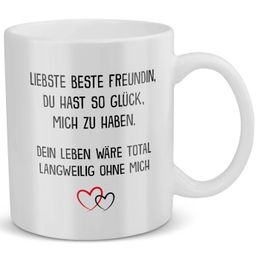 22Feels Tasse Beste Freundin Geschenk BFF Geburtstag Weihnachten Freundinnen Kaffee
