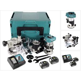 Makita Oberfräse DRT 50 RTJ X2 18 V Li-Ion Akku Brushless Multifunktionsfräse im Makpa