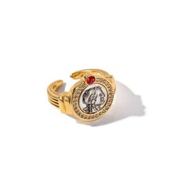 DTC GmbH Fingerring Vintage Mystery Altes Rom Persönlichkeit Temperament Antike Münze Ring (Finde noch heute Dein perfektes Schmuckstück!
