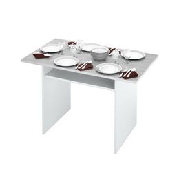 habeig Küchentisch Esszimmertisch Esstisch Klapptisch Tisch Küche klappbar weiß 120x70cm
