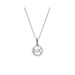 Michael Kors Kette mit Anhänger MKC1108AN040 Halskette mit Pavé-Logoanhänger Damen Zirkonia Silber