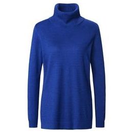 Rollkragen-Pullover Modell Tamara Peter Hahn Seide/Kaschmir blau, 40