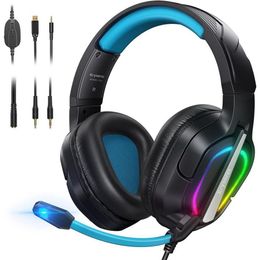 Krysenix PG2 RGB mit 3.5mm Klinke Gaming-Headset (Kristallklarer Surround-Sound für ein immersives Gaming-Erlebnis – die Spitze der Audioqualität!