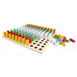 Hess Spielzeug Greifspielzeug Farbensteckspiel Mit 121 Stecker und Steckbrett BxHxT 21x3x21cm NEU