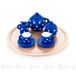 Dregeno Erzgebirge Spielcenter Spielzeug Mini-Teeservice rund