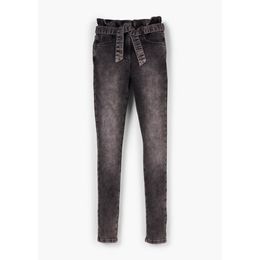 s.Oliver 5-Pocket-Jeans Slim: Denim mit Paperbag-Bund Waschung