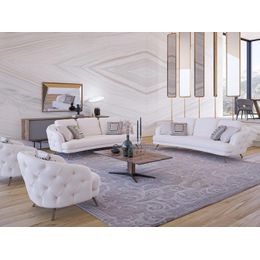 JVmoebel Wohnzimmer-Set Modern Design Möbel Dreisitzer Sofas Luxus 2x Sessel Couchtisch