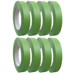 varivendo Kreppband 8 Rollen Profi+ Feinkreppband grün 19mm x 50m Kreppband Malerkrepp (Rollen