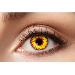 Eyecatcher Farblinsen Ork Kontaktlinsen. Gelb Rote Motivlinsen.