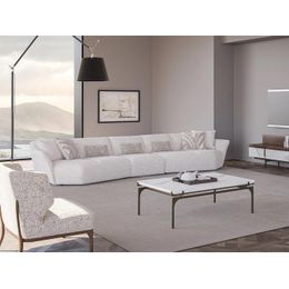 JVmoebel Wohnzimmer-Set Luxus Set 2tlg Wohnzimmer Sofa Fünfsitzer Textil Couchtisch