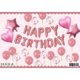 Montegoni Aufblasbares Partyzubehör 35tlg Geburtstag Deko Set Luftballons