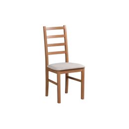 Beautysofa Esszimmerstuhl Stuhl Nilo VIII (2 Stk. pro Satz) aus Holz mit gepolstertem Sitz (4 St)